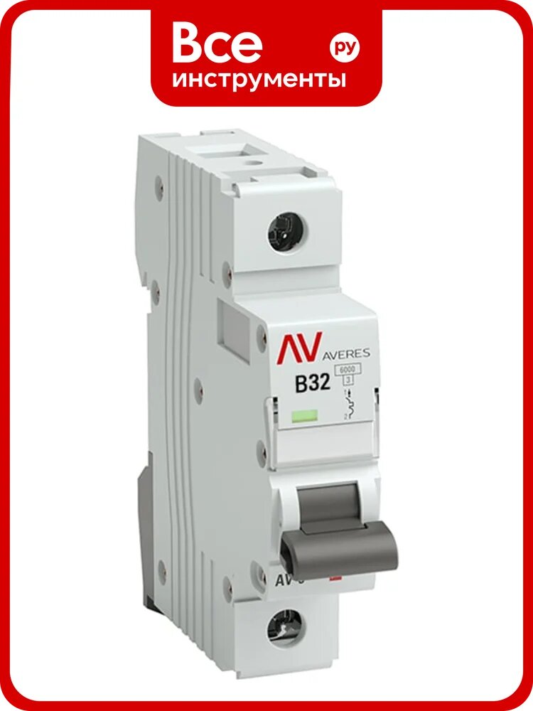 Автоматический выключатель EKF AVERES AV-6, 1P, 32A (В), 6kA mcb6-1-32B-av