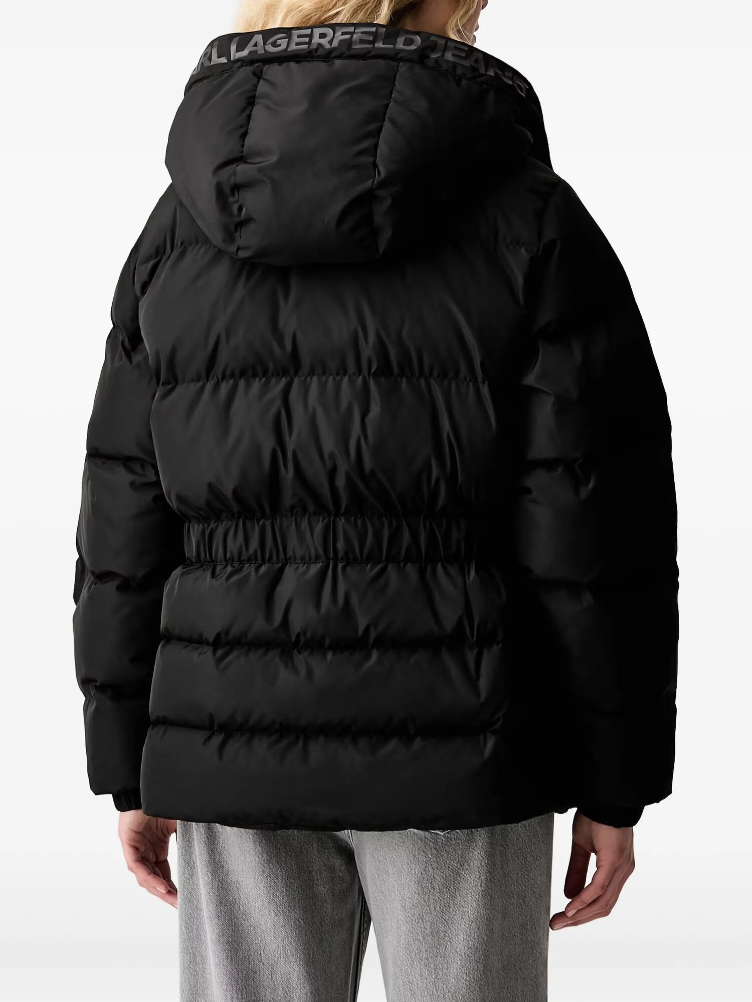 Куртка KARL LAGERFELD JEANS Belted-waist puffer jacket, размер 34 — фото 1