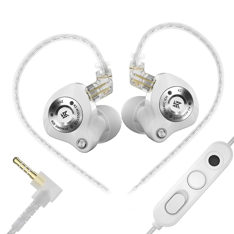 Наушники KZ EDZ HIFI с динамическим драйвером, стерео басами, для музыки, игр и спорта, внутриканальные мониторы HiFi