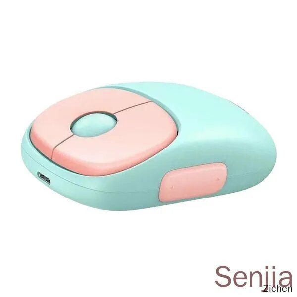 Мышь беспроводная UGREEN MU102 FUN+ Wireless Mouse 2.4 GHz&BT, розовый, хром