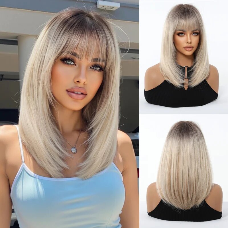 Серый парик-боб HAIRCUBE с челкой, SWLC8285-7BL14