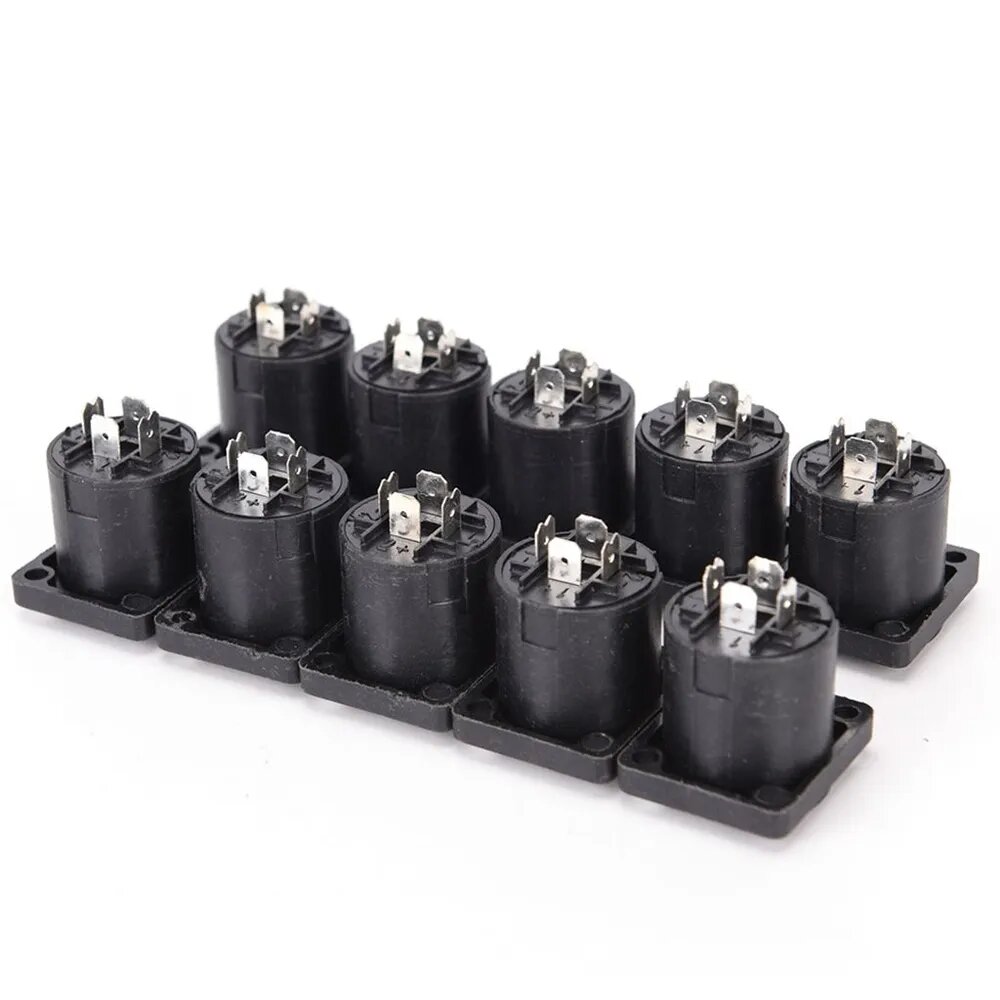 1 комплект из 10 четырехъядерных динамиков SPEAKON canon head ohm с небольшим квадратным сиденьем