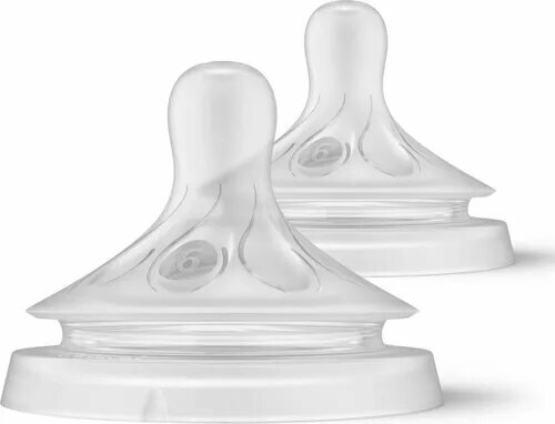 Соска на бутылочку Philips Avent / Филипс Авент Natural силиконовая быстрый поток для густых жидкостей с 6 месяцев 2шт. / уход за новорожденным
