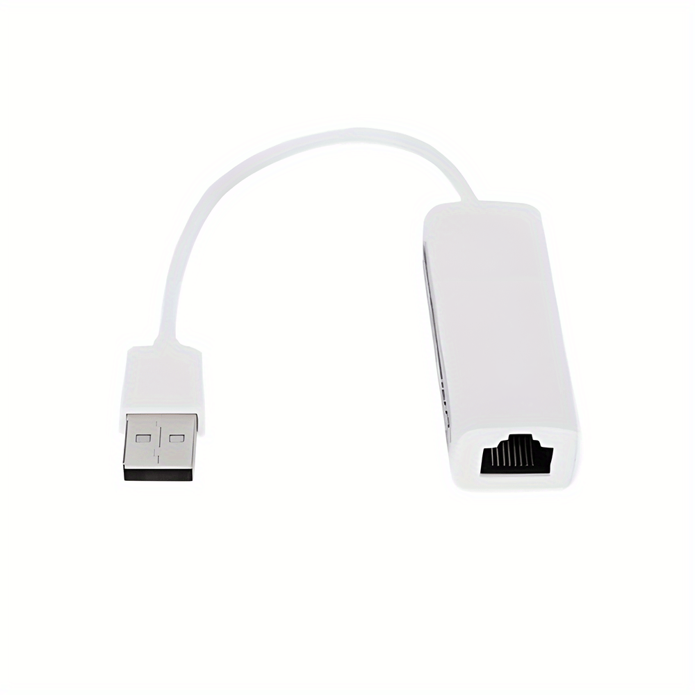 Портативный USB-Ethernet адаптер 1000Mbps (1Gbps), без драйверов Plug & Play, компактный белый конвертер RJ45 LAN для ноутбука, ПК, смартфона, планшета