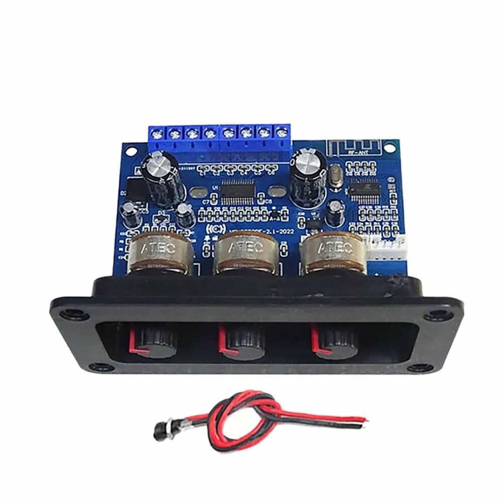 2.1-канальная плата усилителя Bluetooth 5.0 с DC Female 2X25W+50W