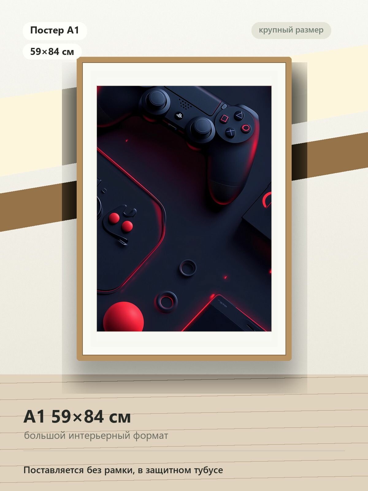 Постер, плакат на стену "PlayStation Джойстик"