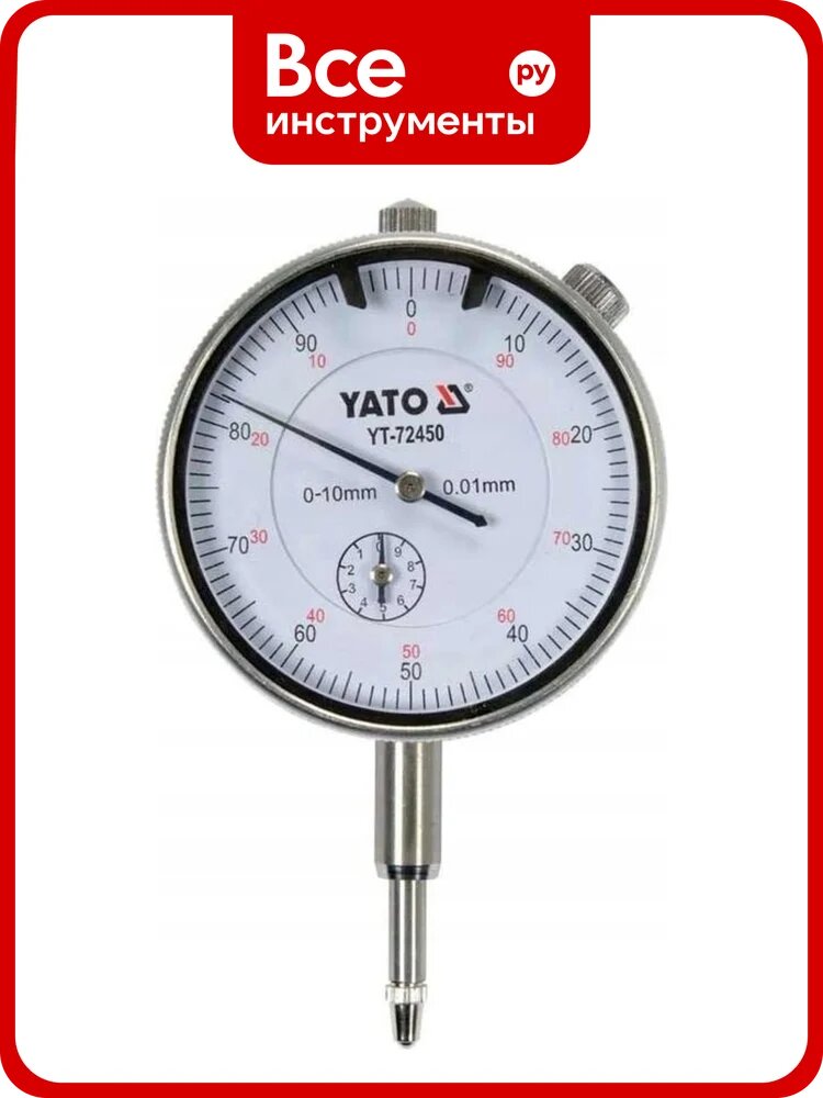 Циферблатный индикатор YATO 0-10мм YT-72450