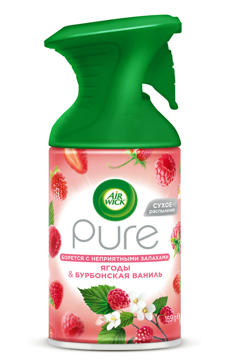 Освежитель воздуха AirWick Pure Ягоды и Бурбонская ваниль, 250мл, (1 шт)