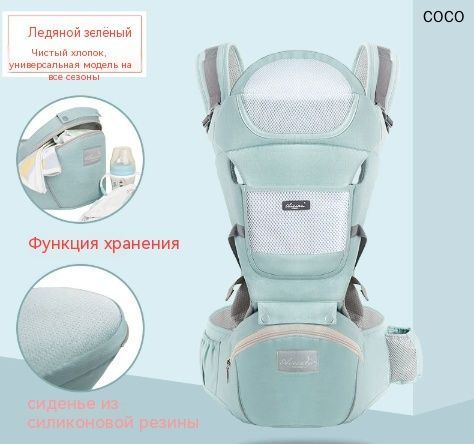 Эрго-рюкзак переноска для новорожденных с 0 месяцев, регулируемый слинг для детей с поддержкой головы и позвоночника