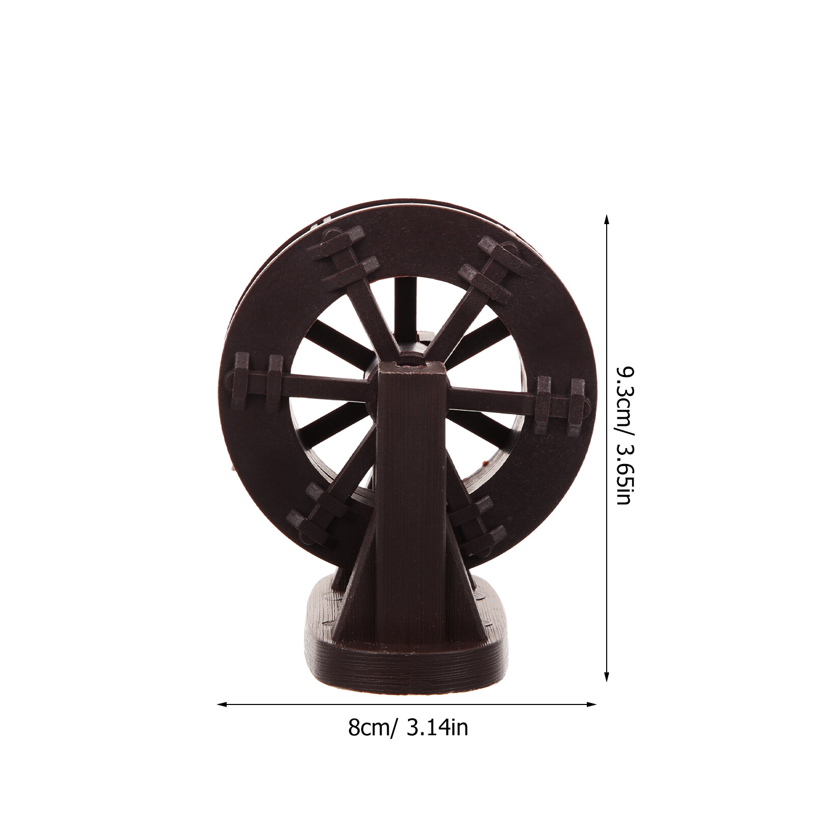 Водяное Колесо Для Фонтана Из Пластика Коричневого Цвета Размер 9.30X8.00X7.50Cm