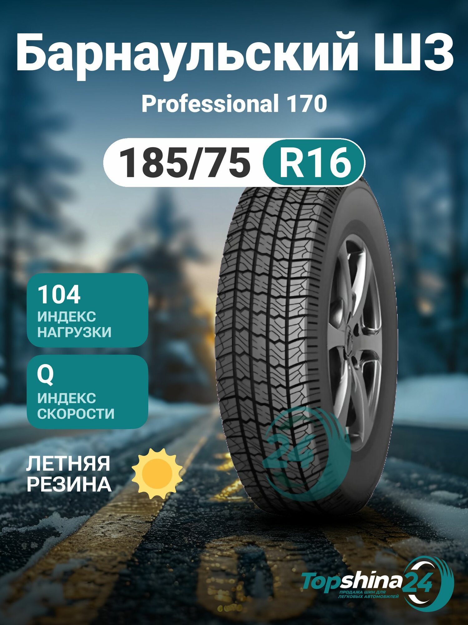 Шины летние Барнаульский ШЗ Professional 170 185/75 R16 Q104/102
