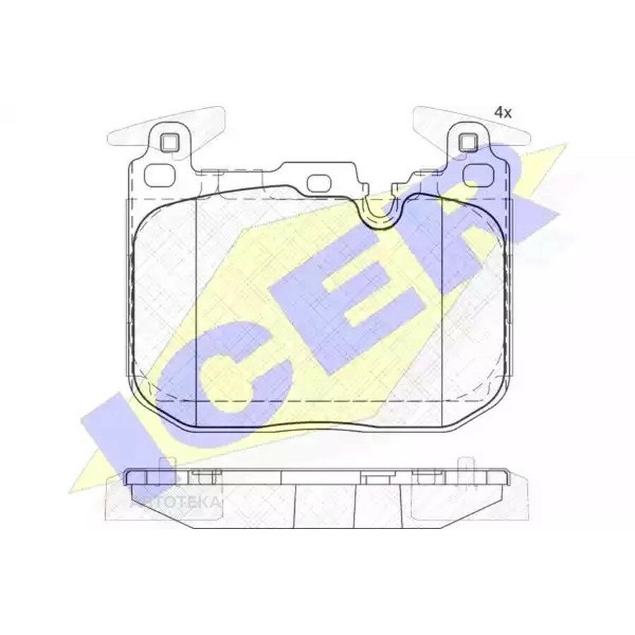 Колодки тормозные BMW 3(F30)/4(F32) 11- передн. ICER 182093203