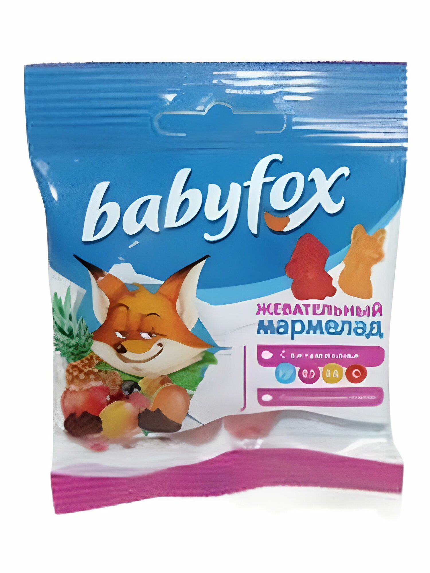 Мармелад жевательный детский BabyFox лисички 30г