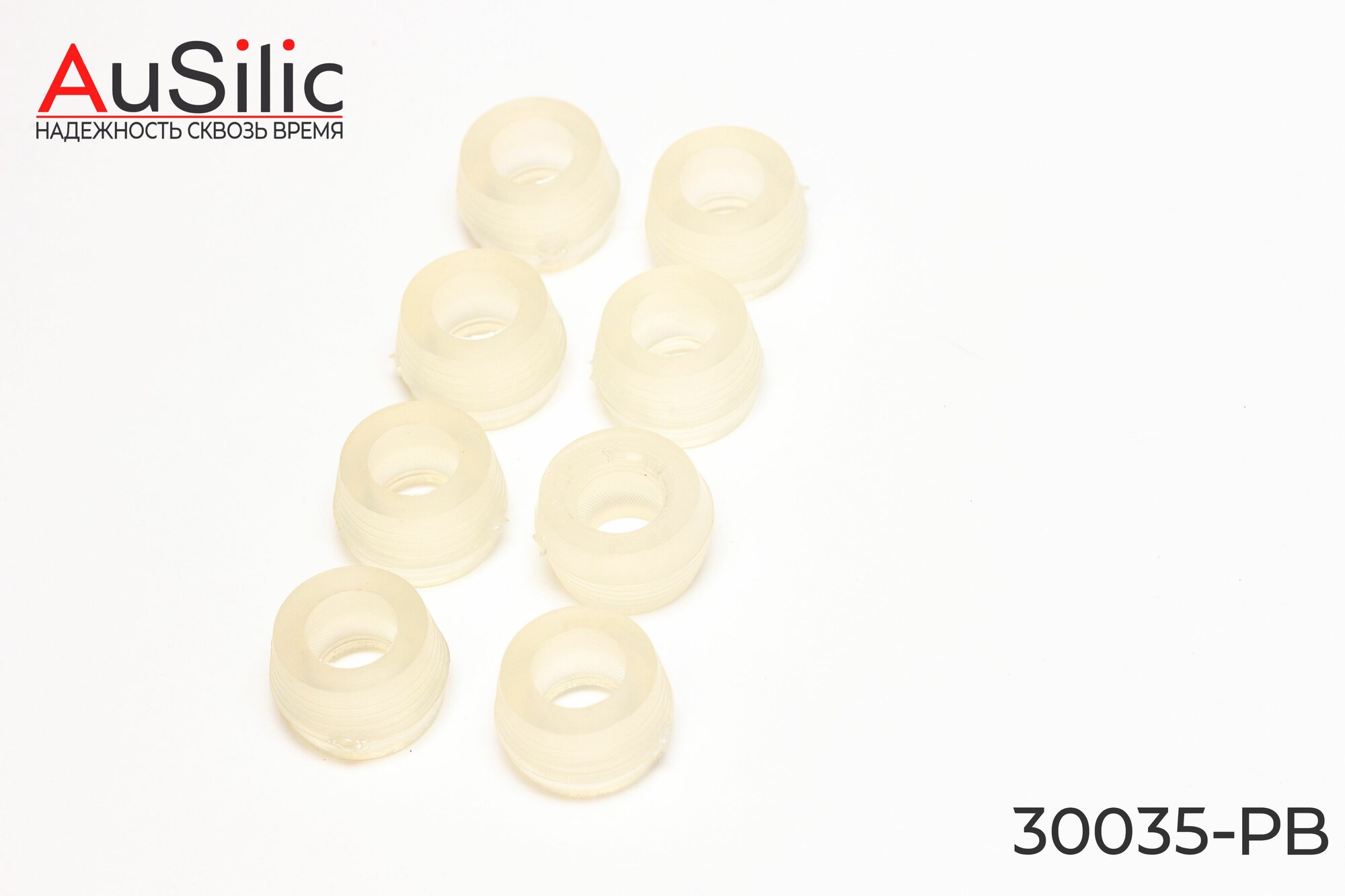 Комплект полиуретановых втулок задних амортизаторов (8 шт) AuSilic 30035-PB для ВАЗ, VAZ для 21012906231