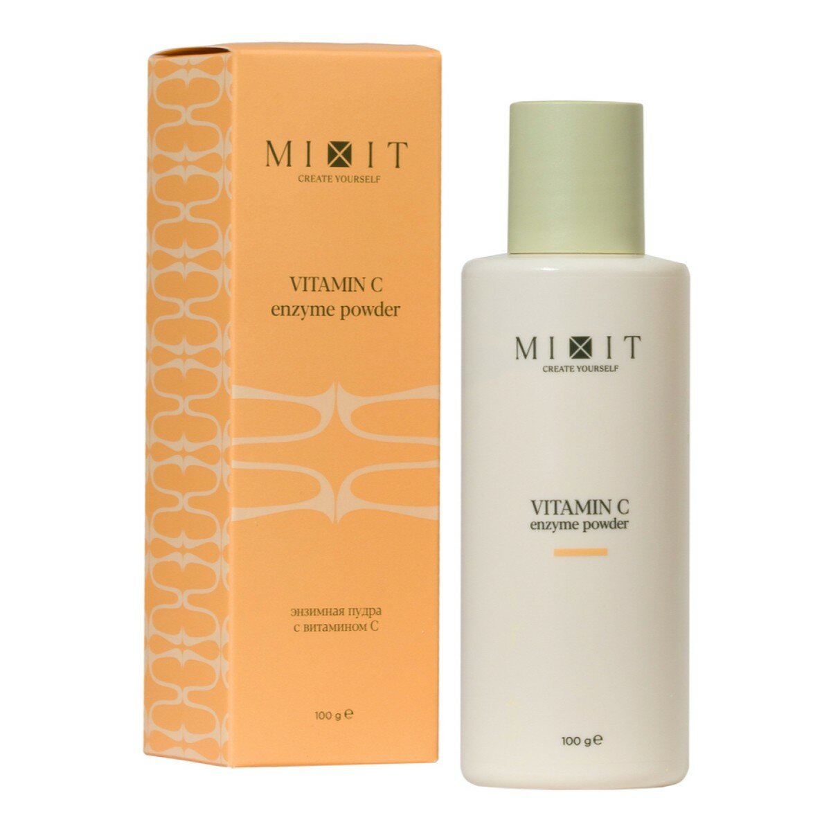 Mixit, пудра энзимная для умывания с витамином С, 100 г