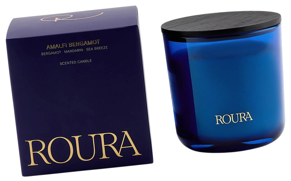 Свеча парфюмированная Roura Amalfi Bergamot 830 гр - Рура Амалфи Бергамот свежий аромат