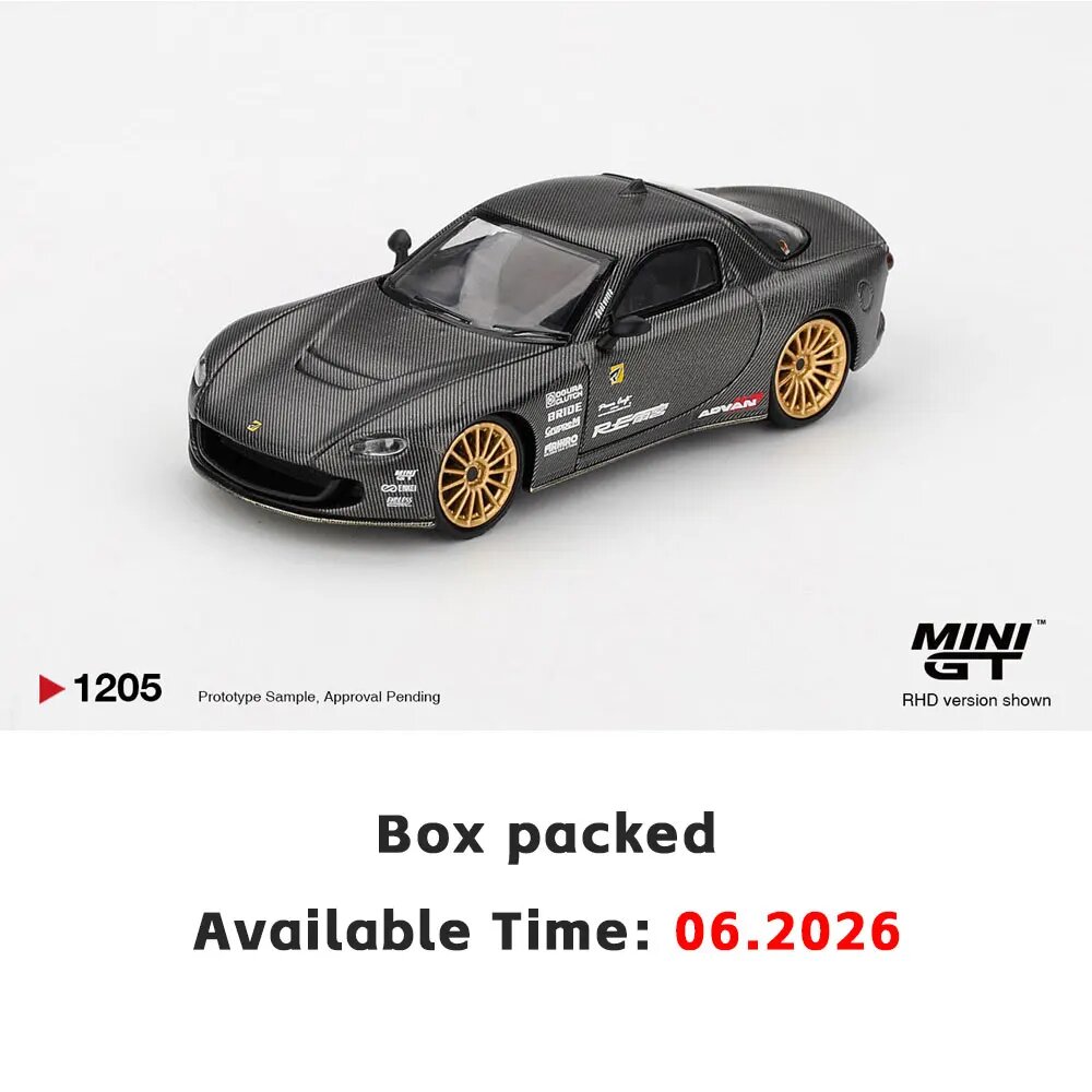 MINIGT 1/64 Mazda RX-7 RE-Amemiya Matsukiyo KOKU Серый, Box Packed