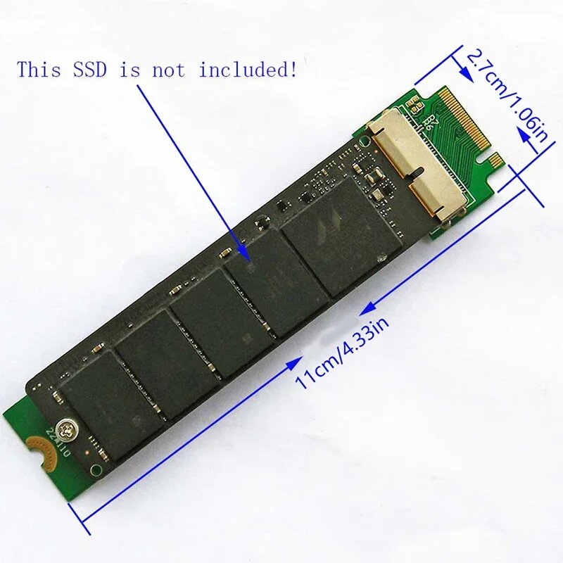 ESHYLALA Адаптер SSD 12+16 контактов для MacBook Air Pro в формат M.2