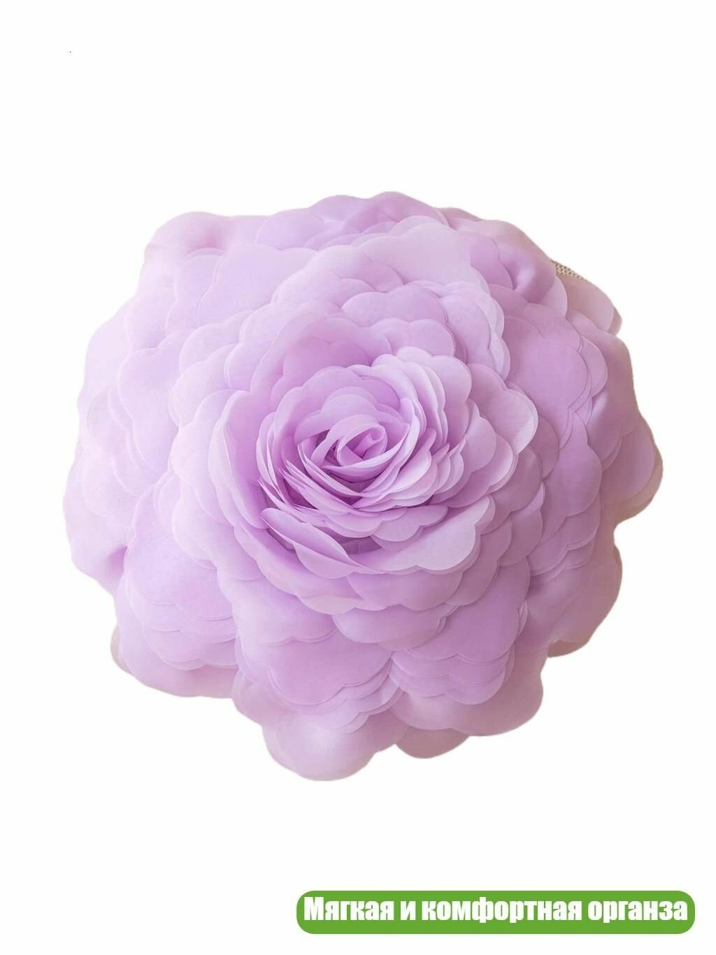 Чехол для круглой подушки в виде розы, - 5