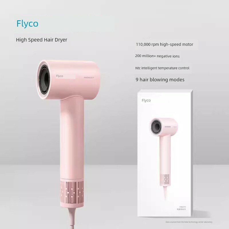 Фен для волос Flyco FH6370 1600 Вт Высокоскоростной Отрицательные Ионы Алмазно-Розовый для Сушки