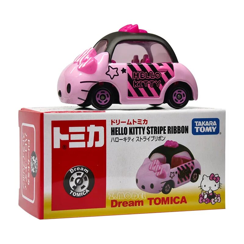 TOMICA Стальная модель автомобиля: Мини-модель Котенок Китти розового цвета, коллекционная игрушечная машина с