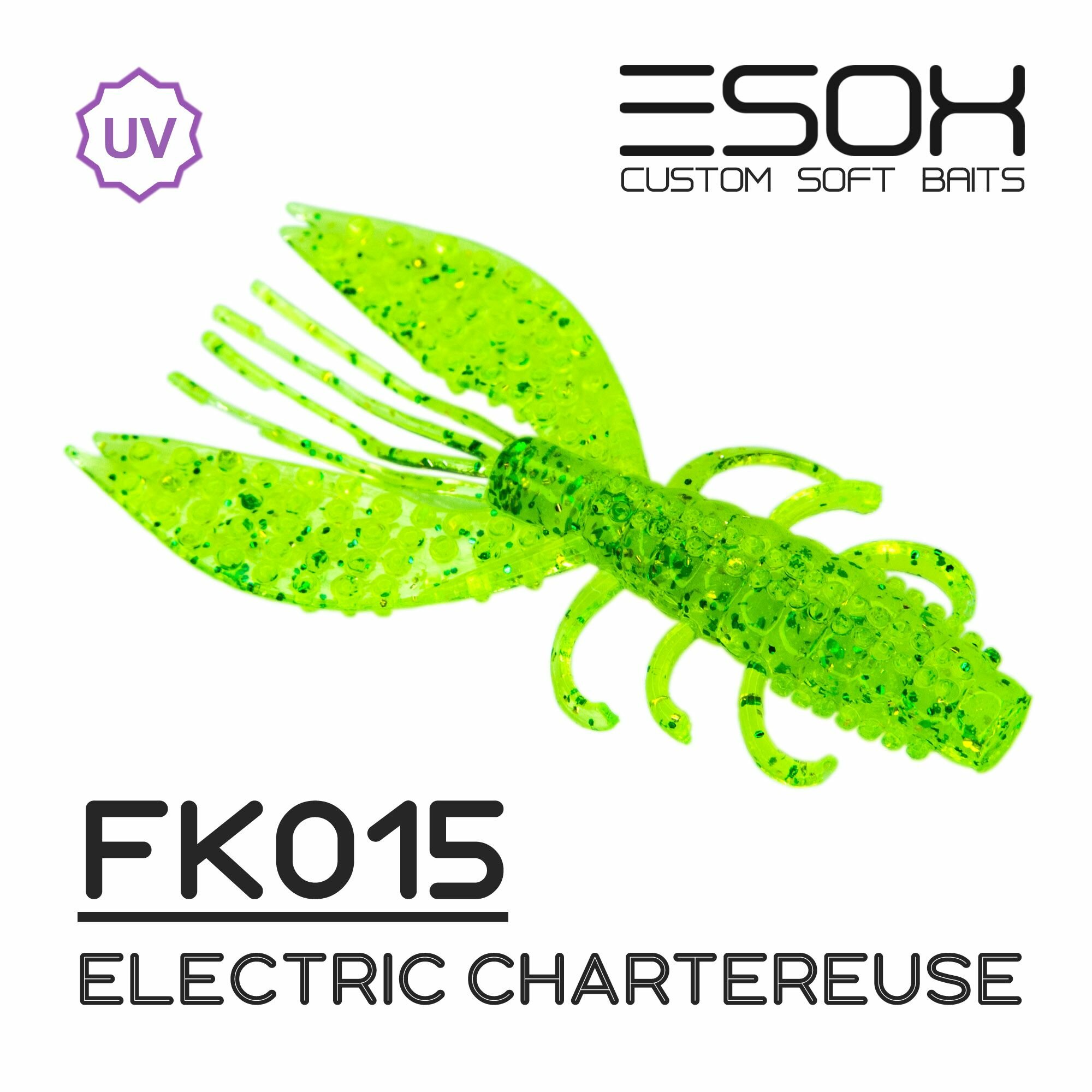 ESOX Spiky Craw 3.2"(82мм) 4шт. / Мягкая приманка для рыбалки