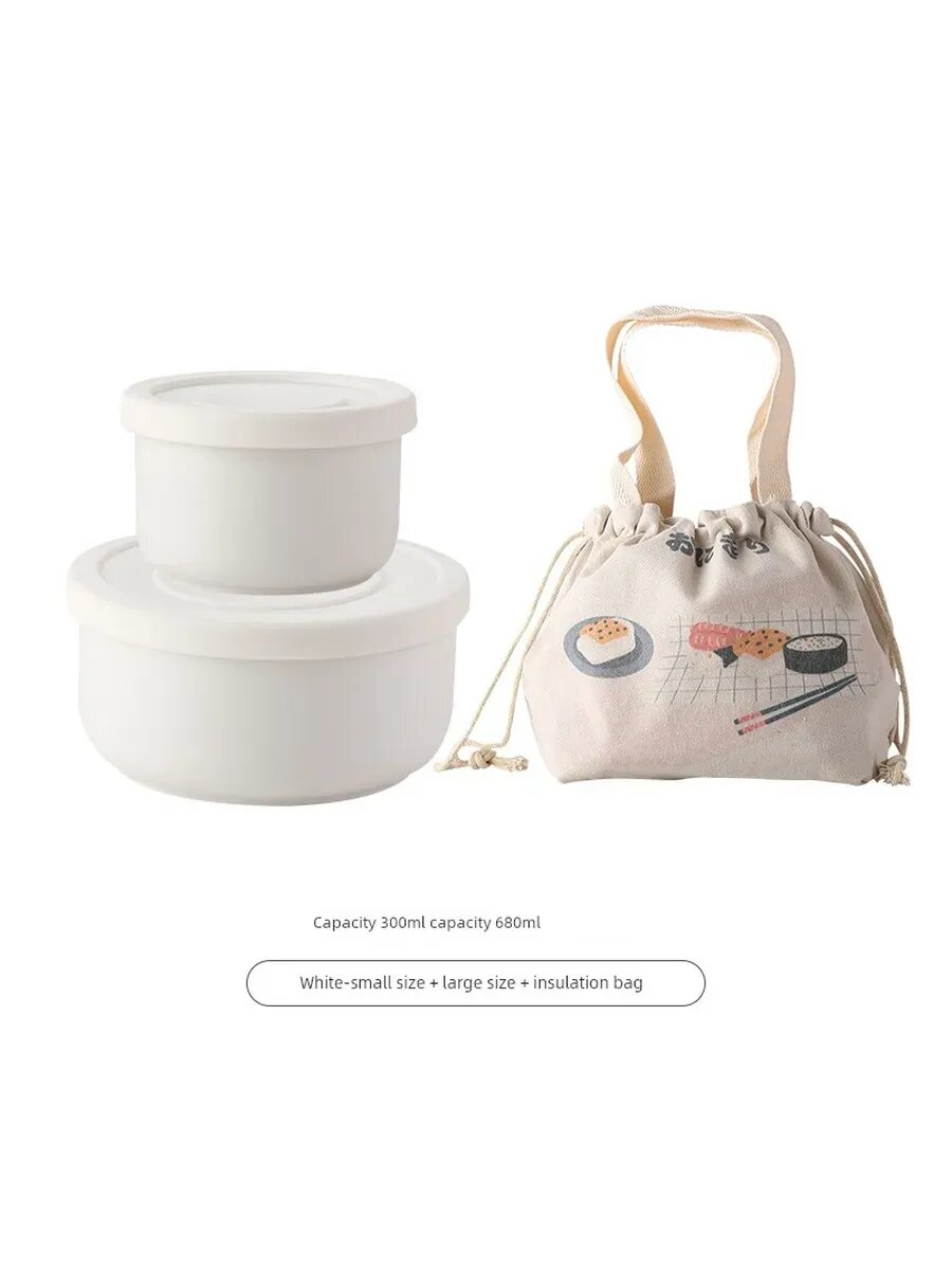 Японская керамическая миска 680мл-белая, микроволновка