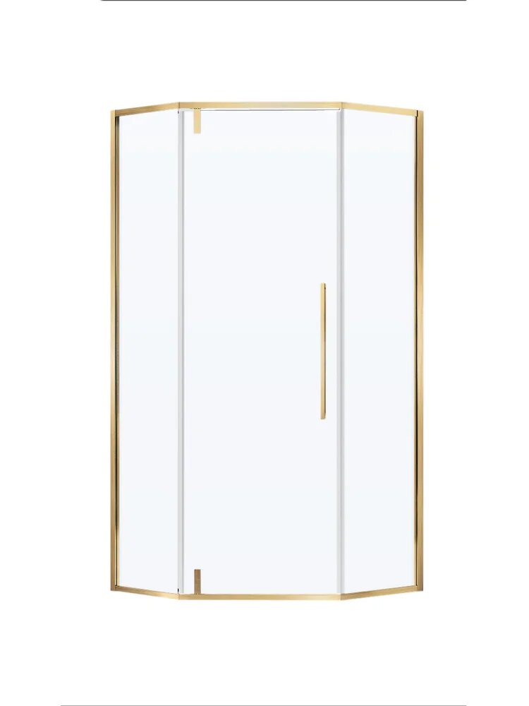 Душевой уголок Слим-Н (Slim-N) VSP-4SN100CLG, 1000*1000, брашированное золото, стекло прозрачное
