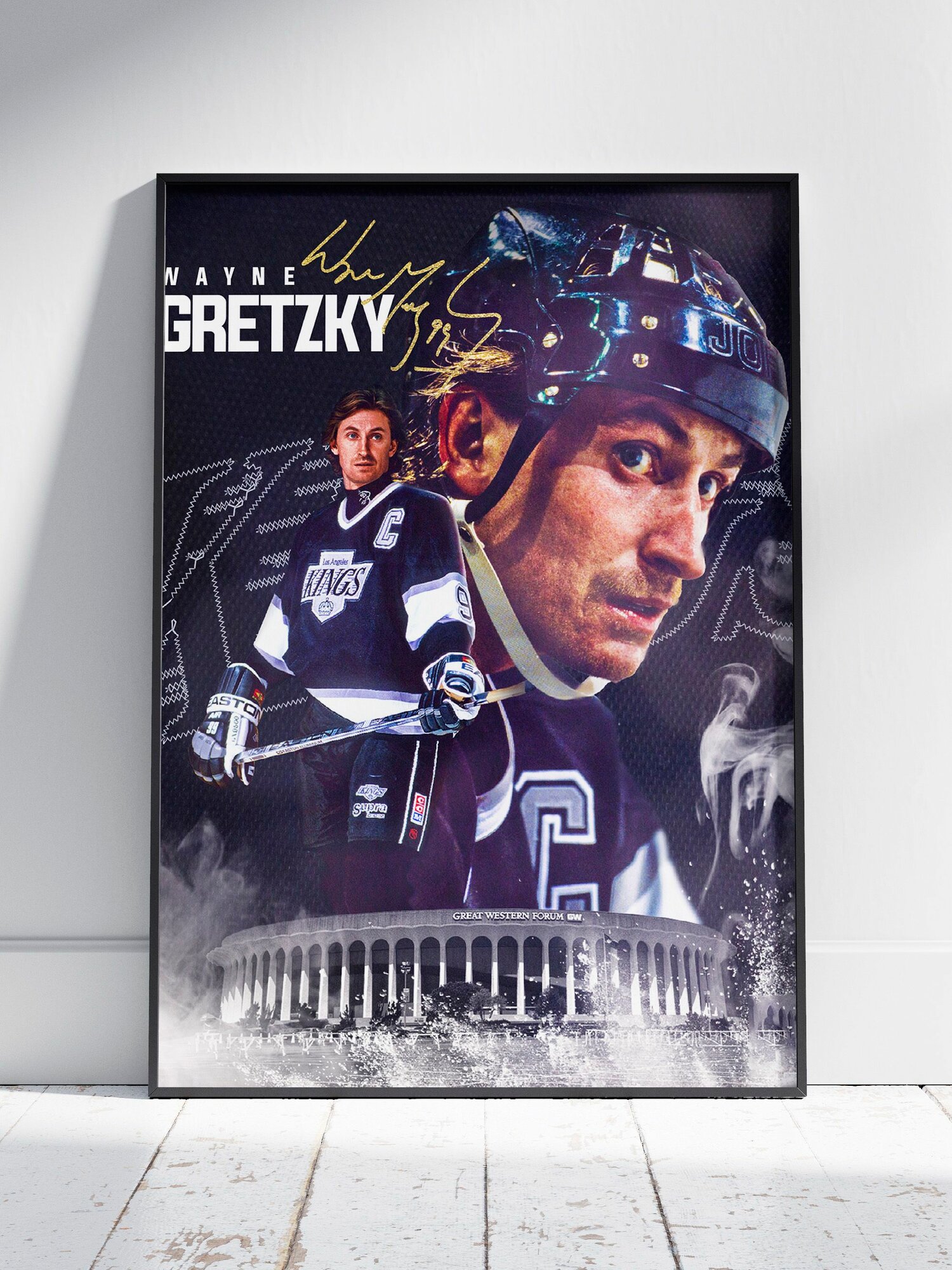 Плакат на стену для интерьера Легенды Хоккея (Уэйн Гретцки - Wayne Gretzky 6) - Постер по спорту и физической активности формата A3 (30x42 см)
