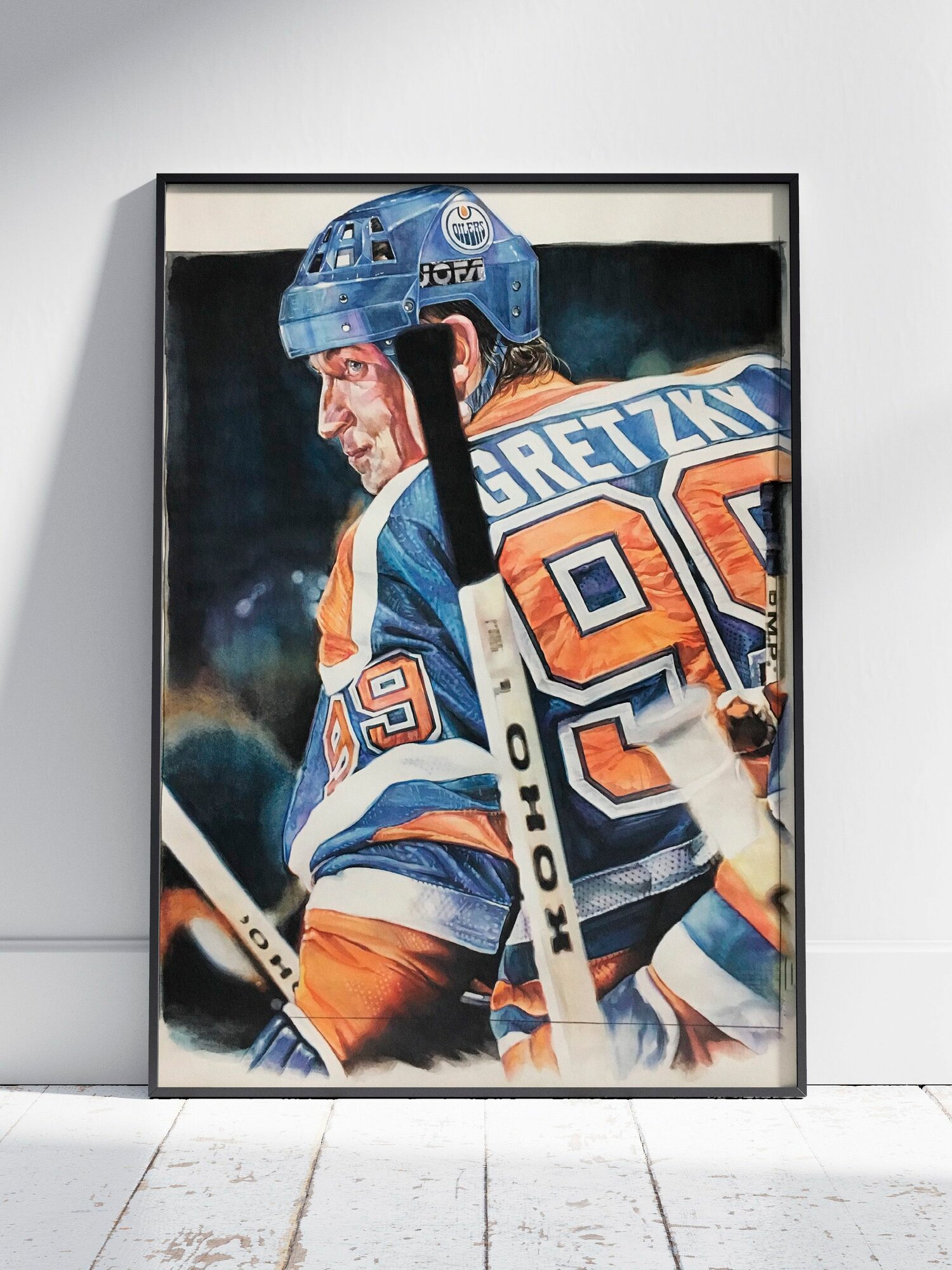 Плакат на стену для интерьера Легенды Хоккея (Уэйн Гретцки - Wayne Gretzky 2) - Постер по спорту и физической активности формата A4 (21x30 см)