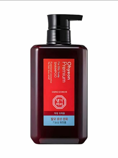 Шампунь для жирной кожи головы укрепляющий DAENG GI MEO RI Ohyeon Premium For Oily Scalp Shampoo 500ml + подарок: тканевая маска для лица!
