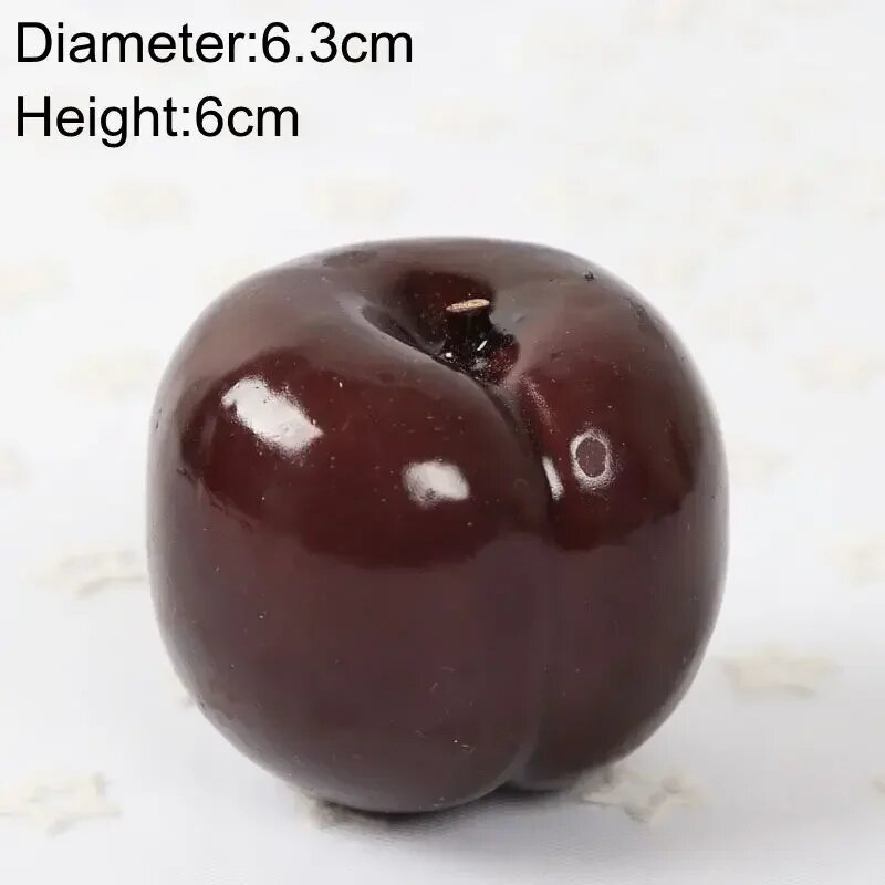 Искусственные сливы Wusmart, 6.3x6см, Бордовый