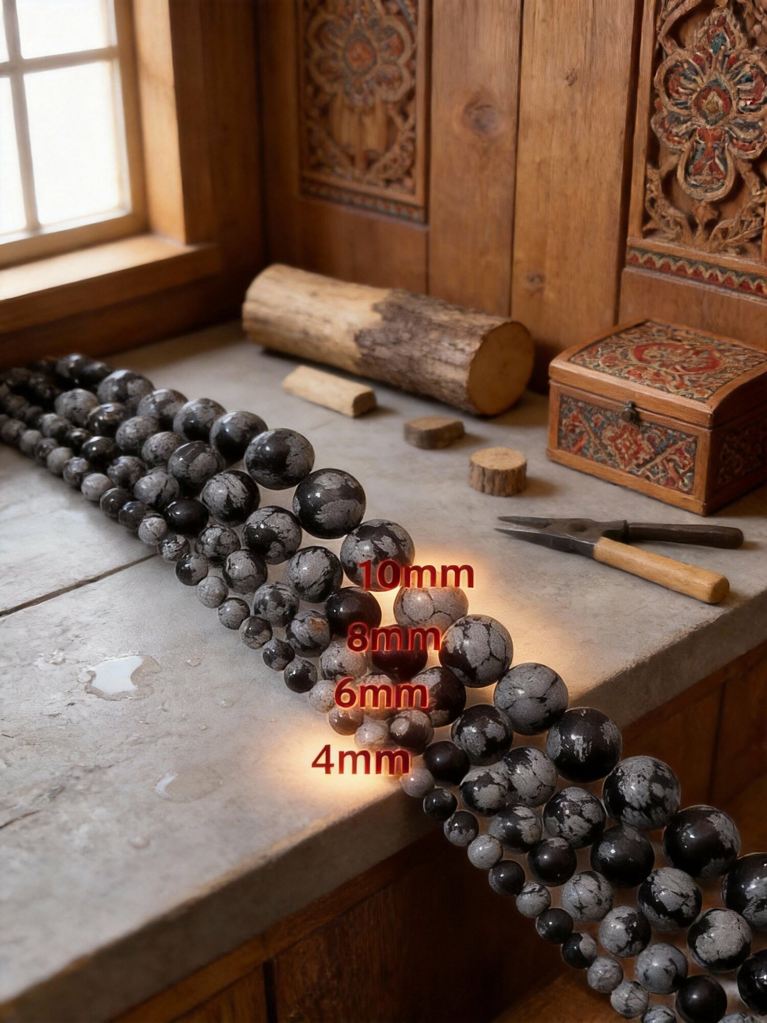 Карта с жемчужинами, природный камень и кристалл для изготовления ювелирных изделий черно-белая 4 мм 6 мм 8 мм 10 мм