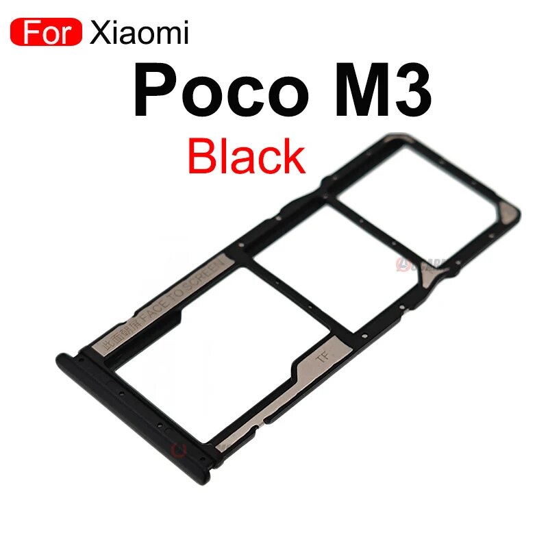 Лоток SIM-карты для Xiaomi POCO M3 Black