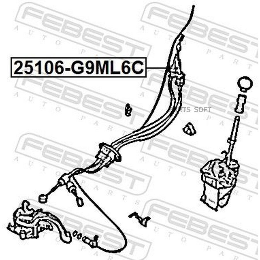 Трос кпп!\ citroen c8/jumpy iii, fiat scudo/ulysse, lancia phedra, peugeot 807/expert iii