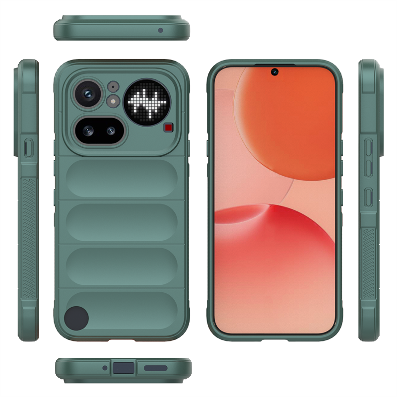 Чехол Для Nothing Phone (4a) Pro/Нафинг Фон 4А Про, soft touch, чехол-кардиомонитор, поликарбонат (PC), защита камеры, ударопрочный, усиленные углы, Nothing, Nothing Phone (4a) Pro, green,