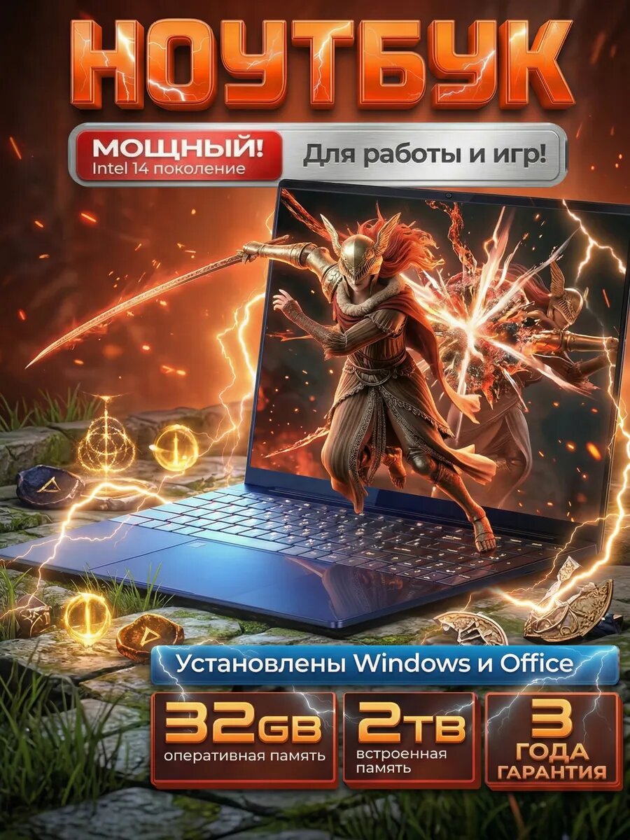 Ноутбук HiGH TECH R604 Intel H-Series RAM 32GB / SSD 2048GB