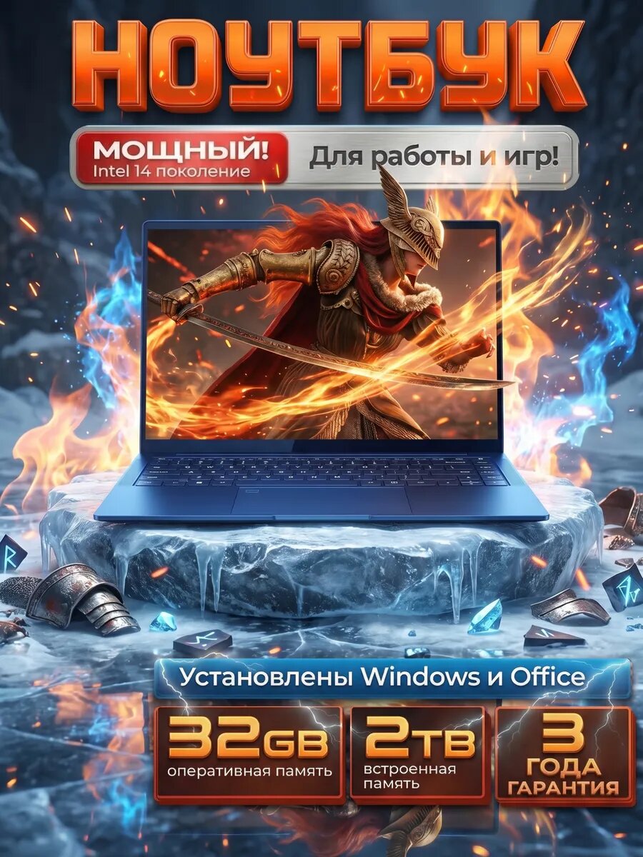 Ноутбук Intel Core Ultra 5 238V, 32GB RAM, 2048GB SSD, 2026 + Office