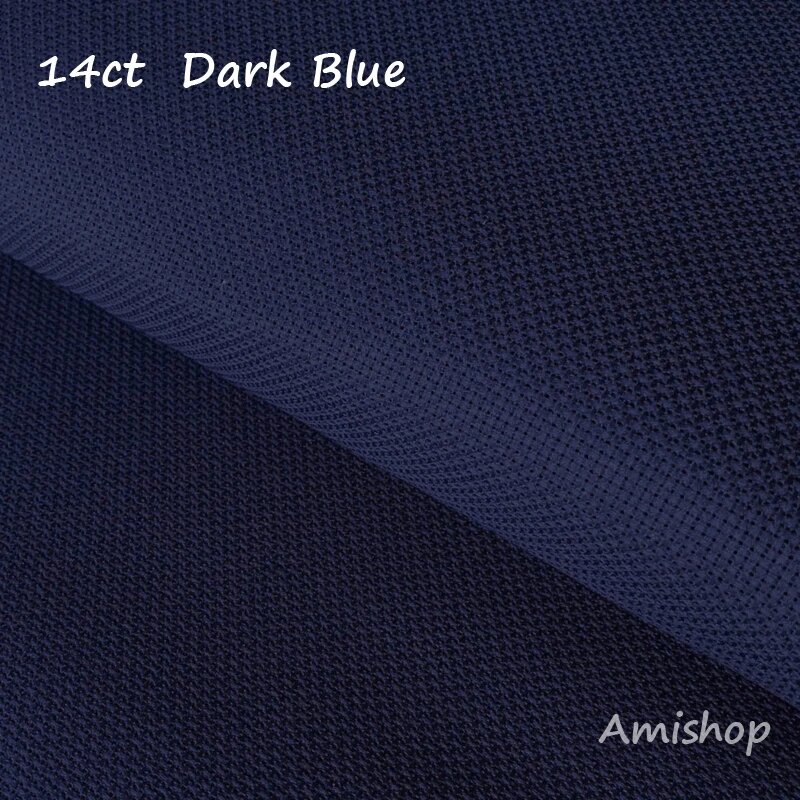 Холст для вышивания крестиком Aida 14CT, 100% хлопок 14CT dark blue