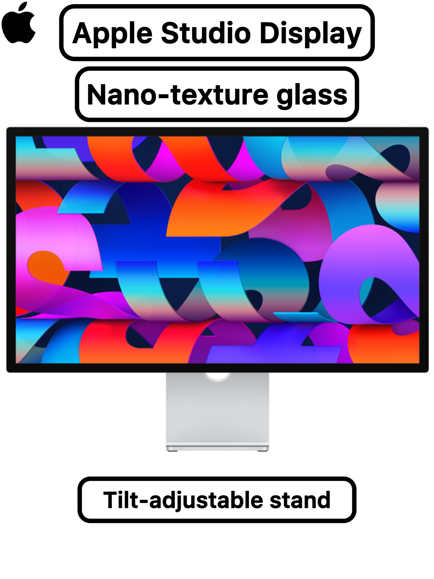 Монитор Apple Studio Display 5K Retina 27, Nano-texture glass, Tilt-adjustable stand (подставка с регулировкой наклона) EU (рус. вилка) MYJK3