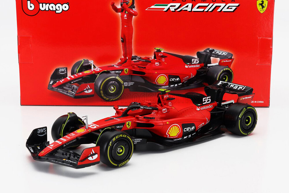Модель коллекционная Ferrari F1 SF-23 team scuderia ferrari n 16 season 2023 charles leclerc, red black