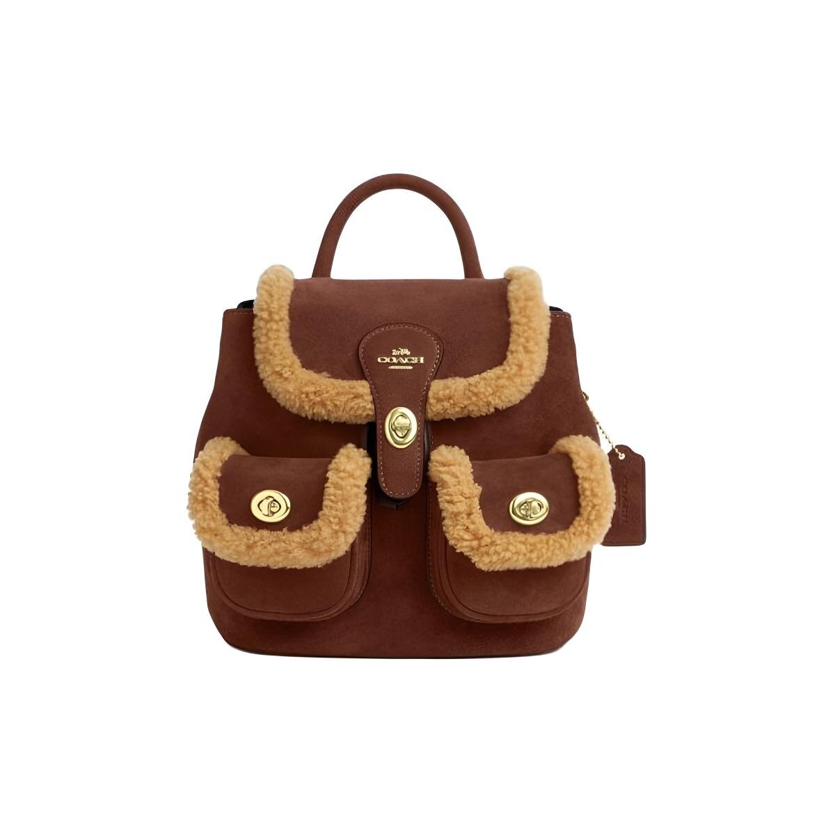 Сумка Coach Hadley, фактура стеганая, brown — фото 1
