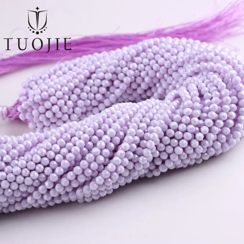Бусины сиреневые 3 мм, кубический цирконий, 46violet RG