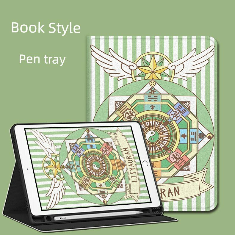 Защитный чехол для iPad 2020 10.2 дюйма книжного типа с отсеком для ручки, одинарная оболочка