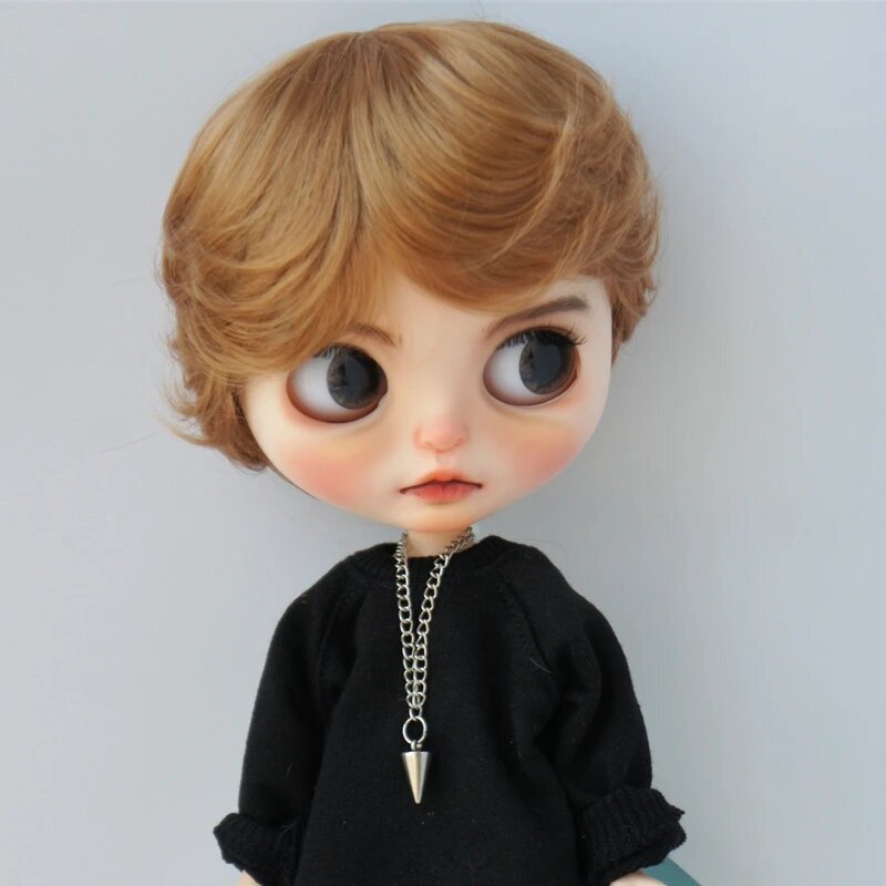 Парик для куклы Blythe, Sugar Brown SM27, черный