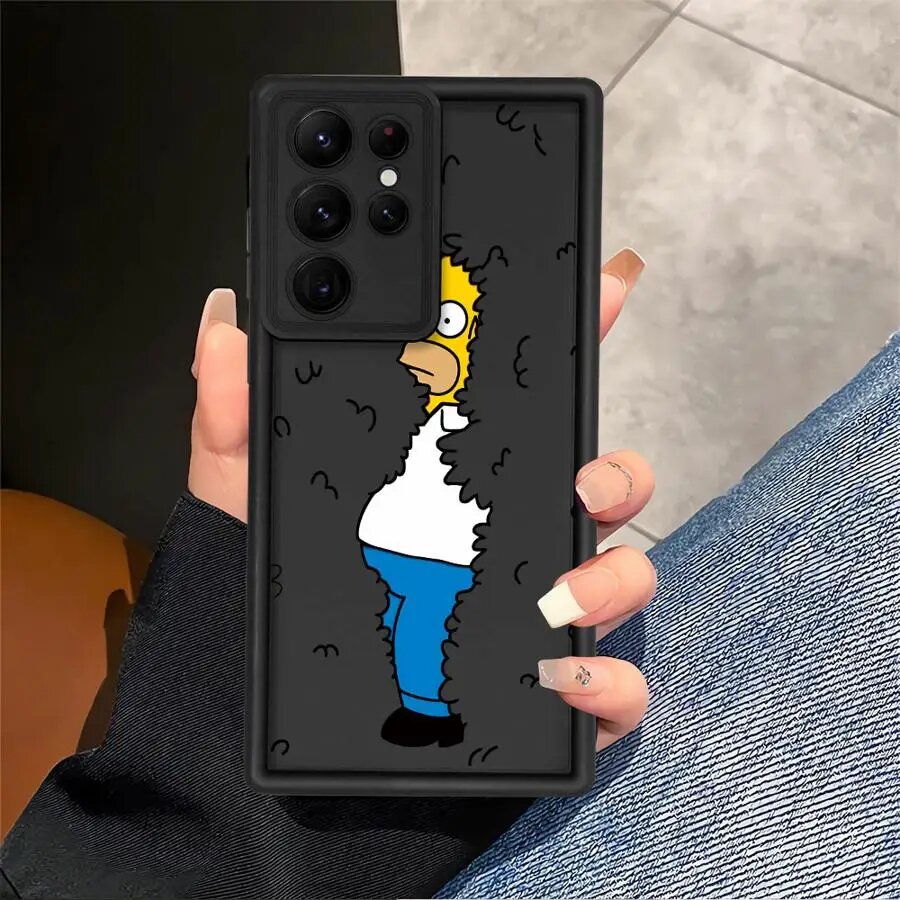 Чехол для телефона Samsung Galaxy S25 Ultra S22 S20FE S24Ultra S23 FE S21 S25 Edge S24 Plus The Simpsons Cute