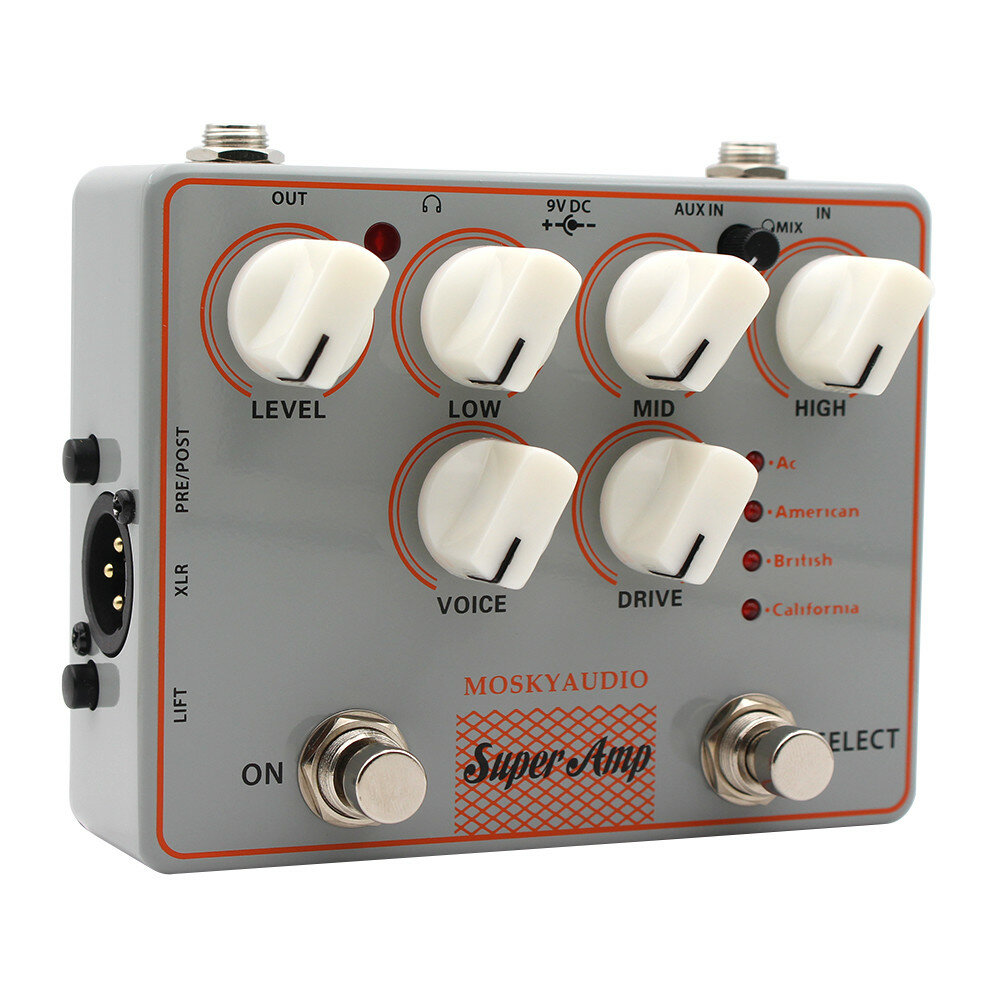 Гитарный усилитель MOSKY Super AMP, 4-в-1, с DI-боксом, наушниками и AUX