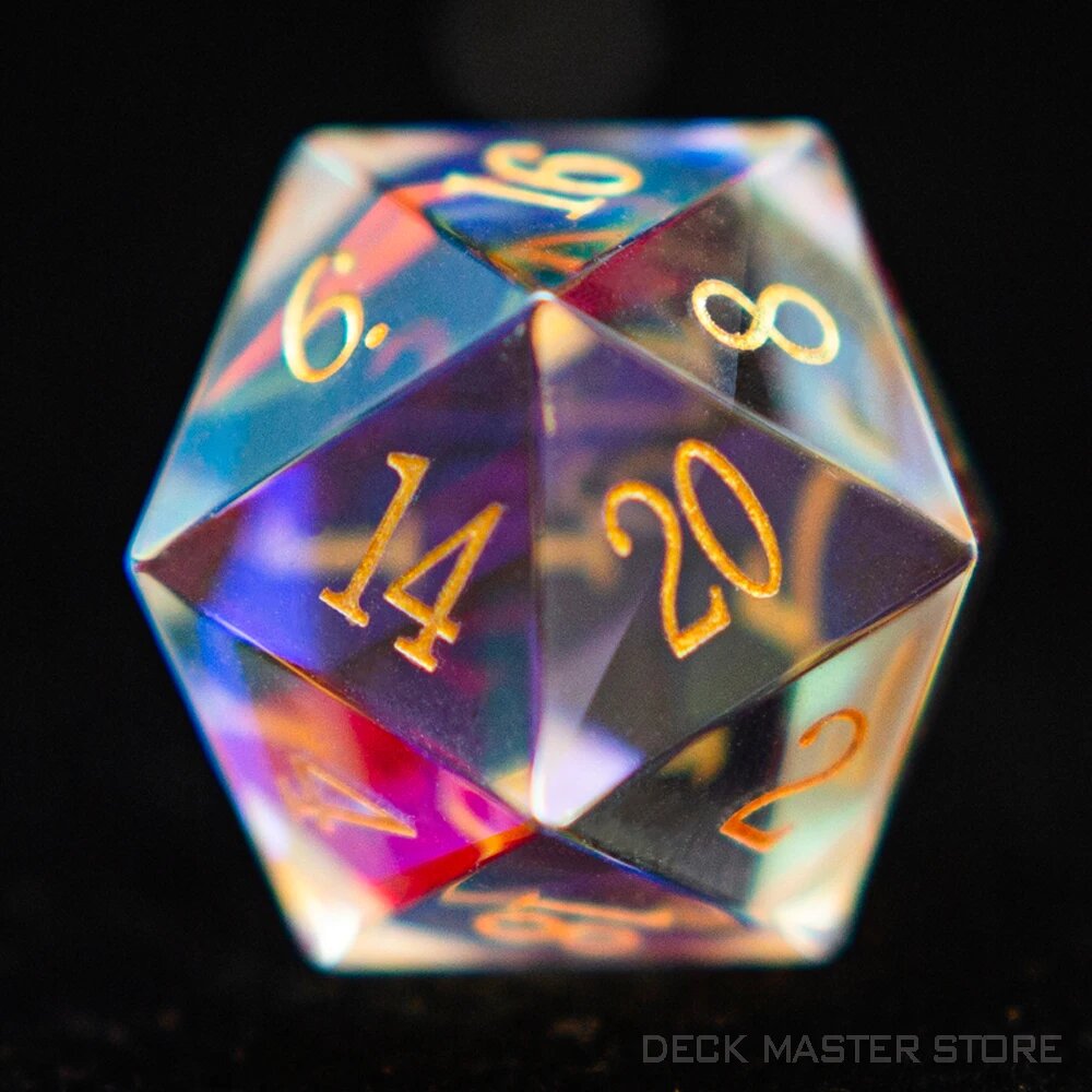 D20 кость Colorful Glass, многогранный кубик для настольных игр