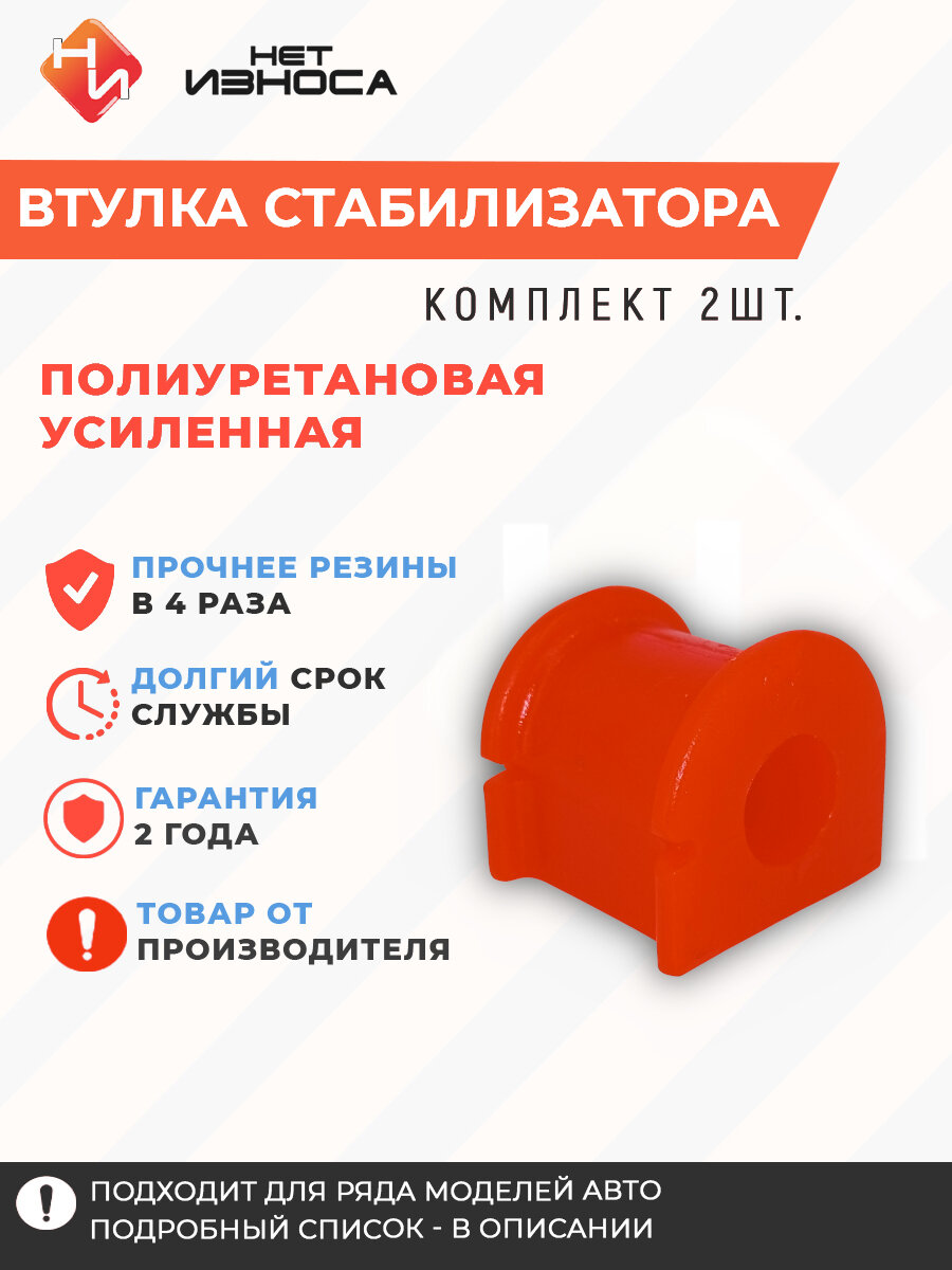 Втулка стабилизатора передней подвески полиуретановая усиленная NB199-2 Toyota COROLLA, COROLLA AXIO, FIELDER