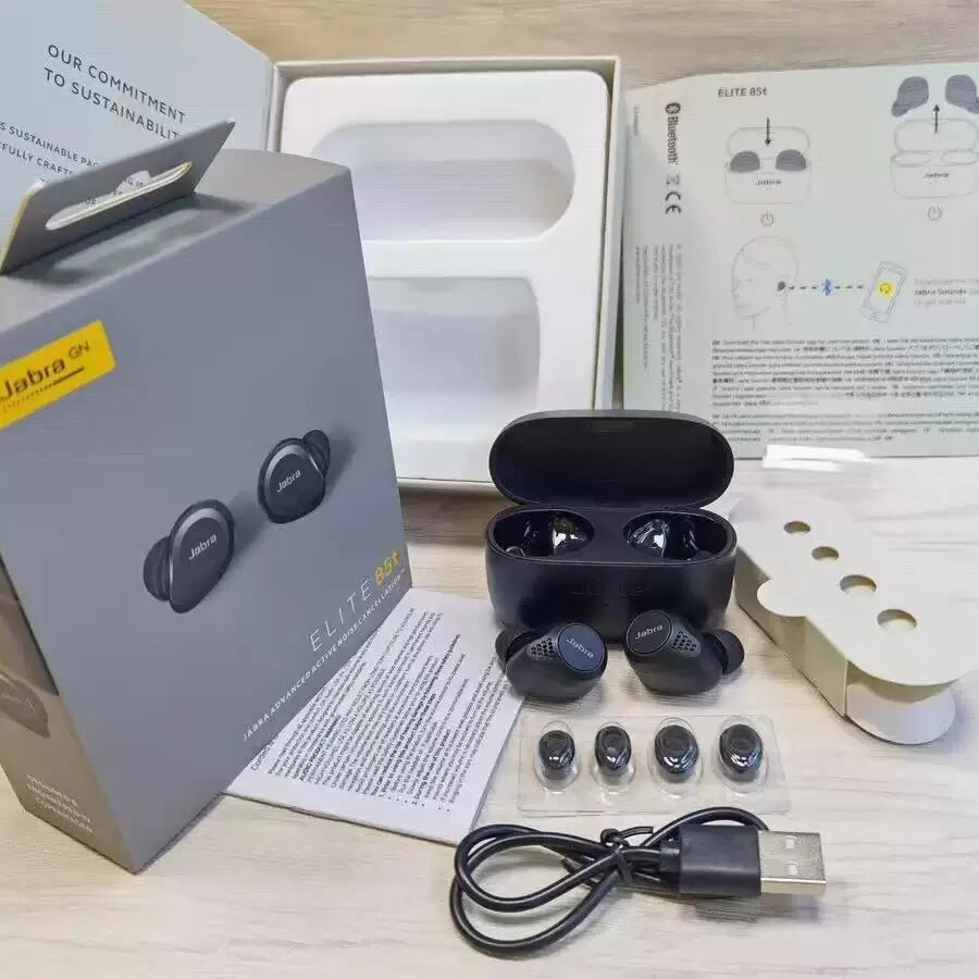 Jabra ELITE7 Pro беспроводные наушники с шумоподавлением для спорта и музыки, цвет серый - идеально для бега и звонков